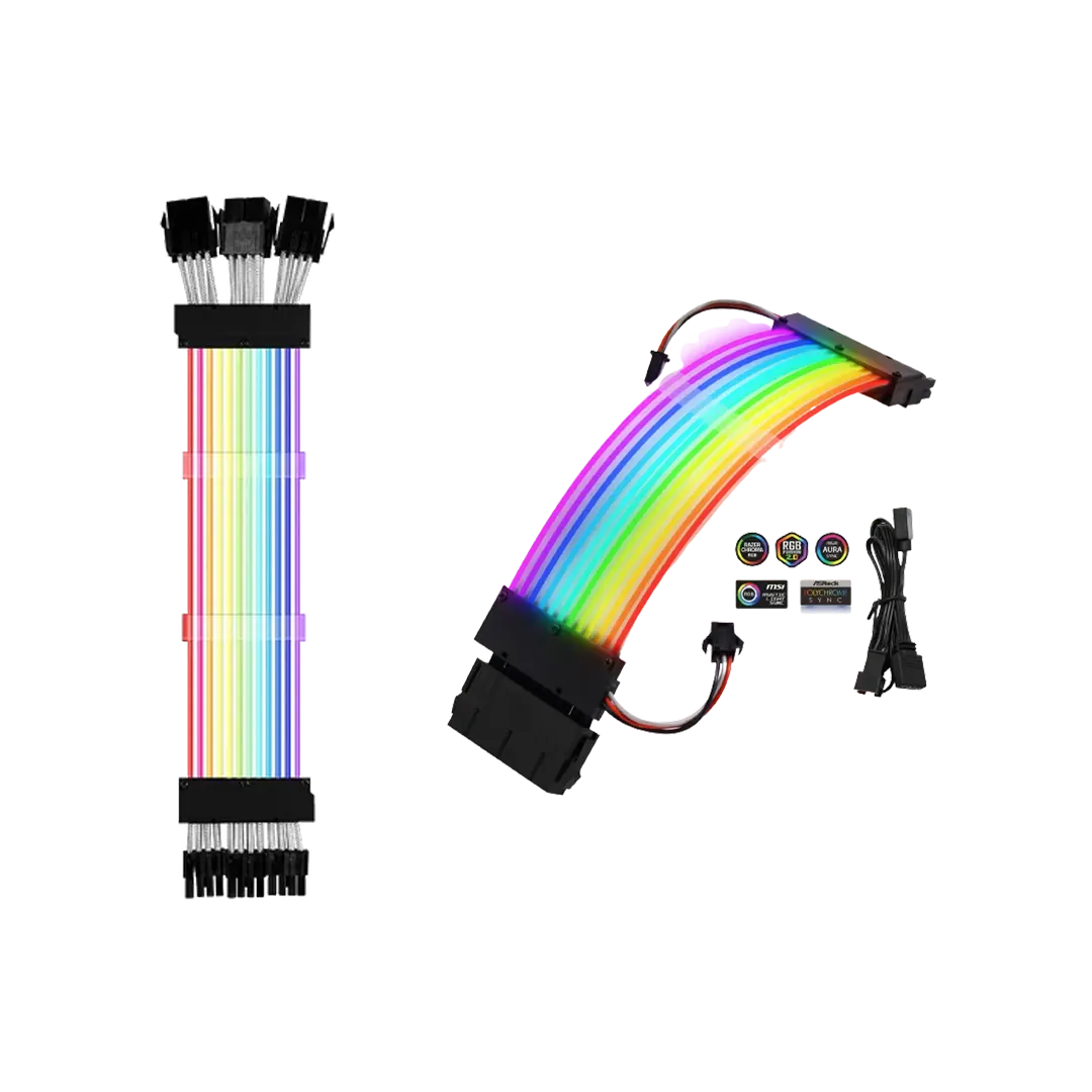 Power Max ARGB MotherBoard + PCIE GPU Extension Cables Bundle – Digital ...